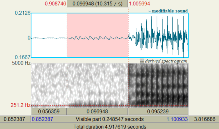 VOTの計測 | Praatで音声学 | 発音と音声学の資料室